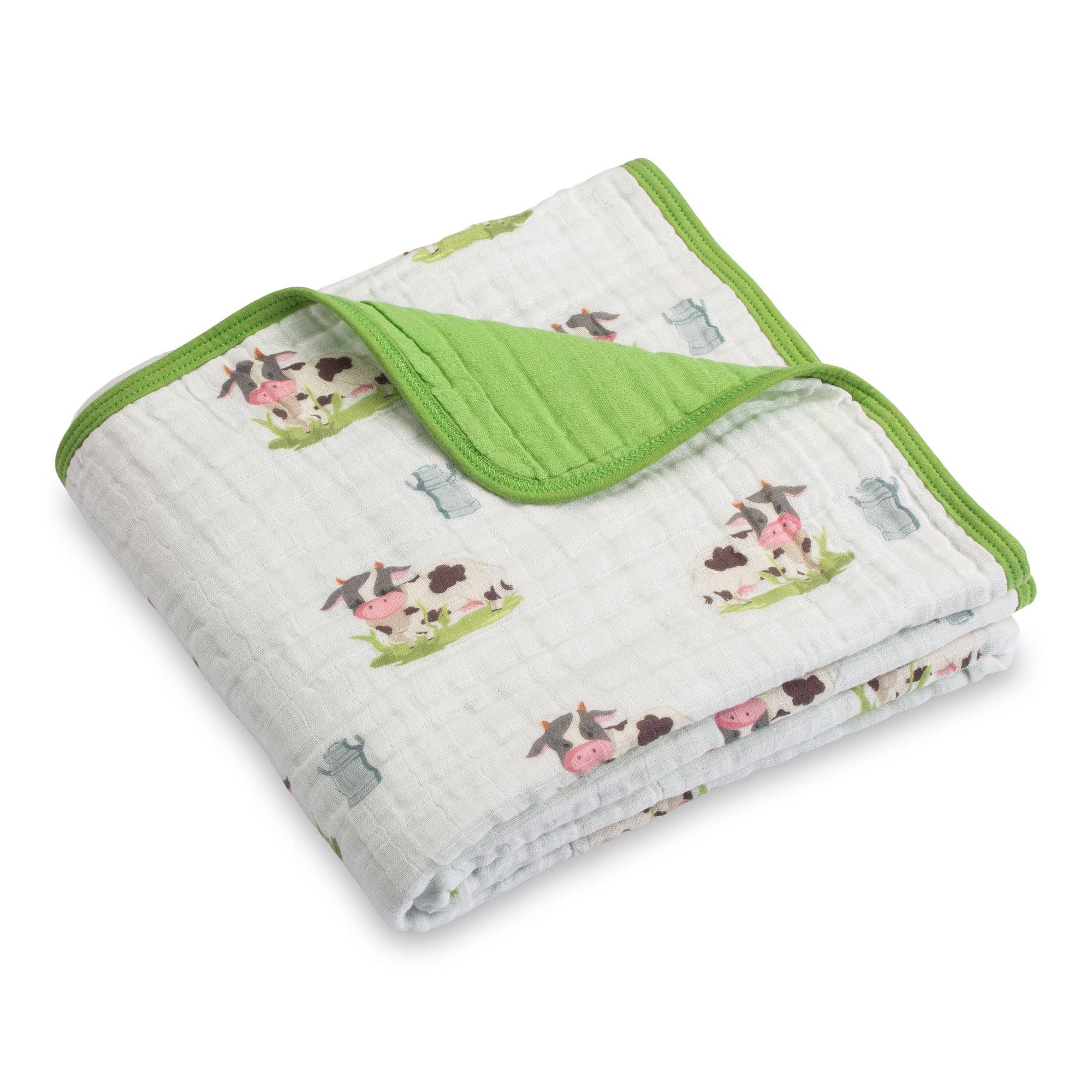 Moo Moo Here Farm Theme Baby Toddler Muslin Quilt – Picture Perfect ...